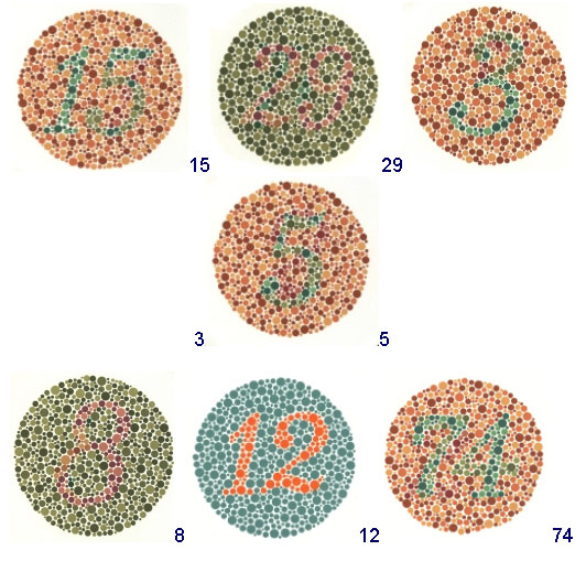 Testes da Visão: visão de cores